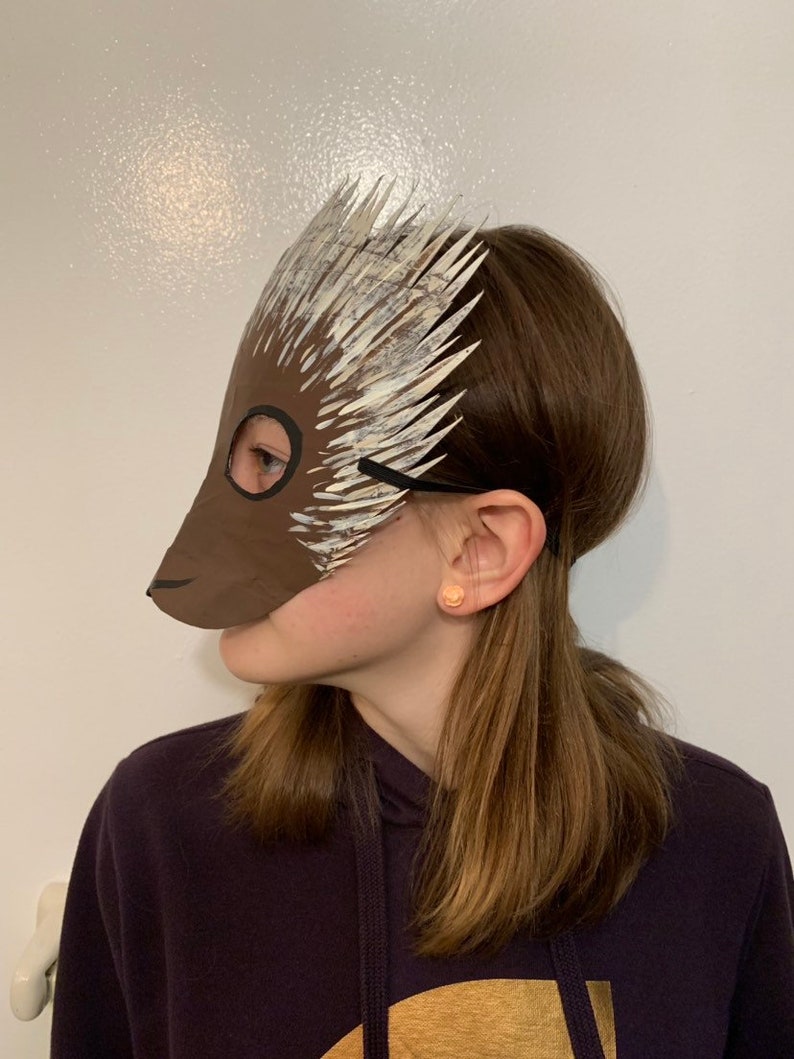 Hedgehog Mask Porcupine Mask - Etsy