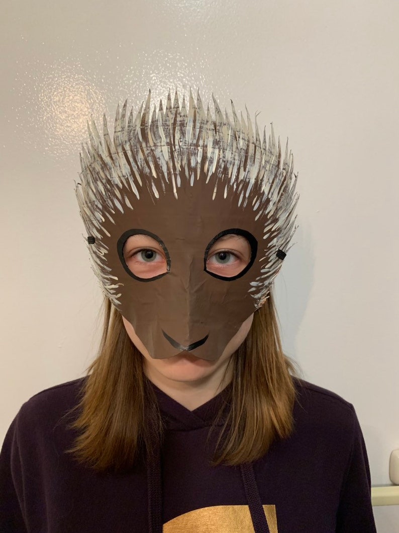 Hedgehog Mask Porcupine Mask - Etsy