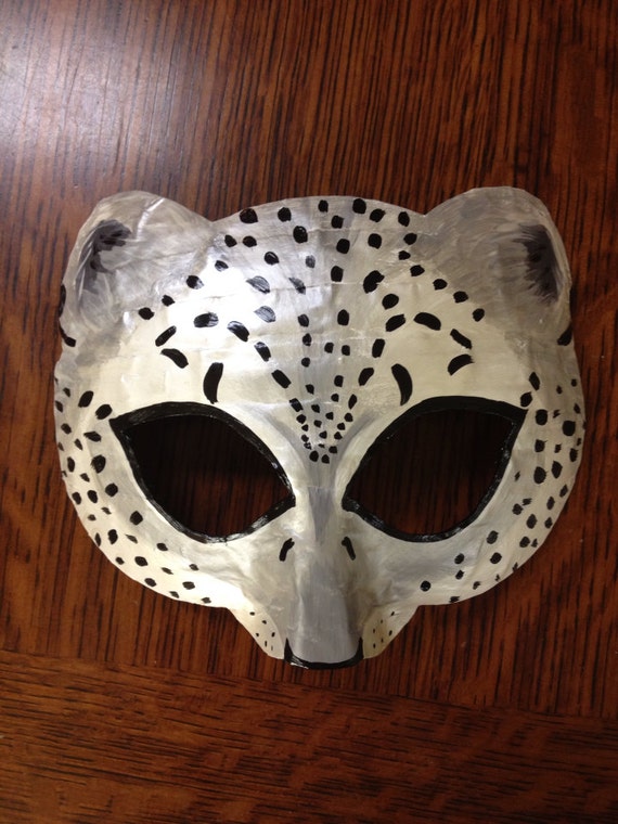 Leopard mask or snow leopard mask | Etsy