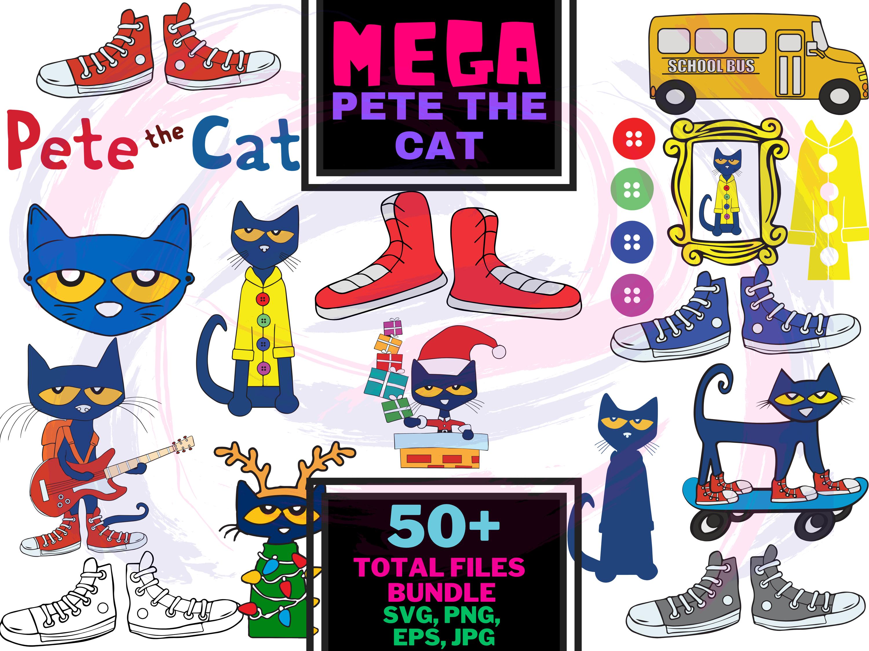 50+ Total Files Pete the Cat SVG Vector Bundle: Cricut & Silhouette Cut ...