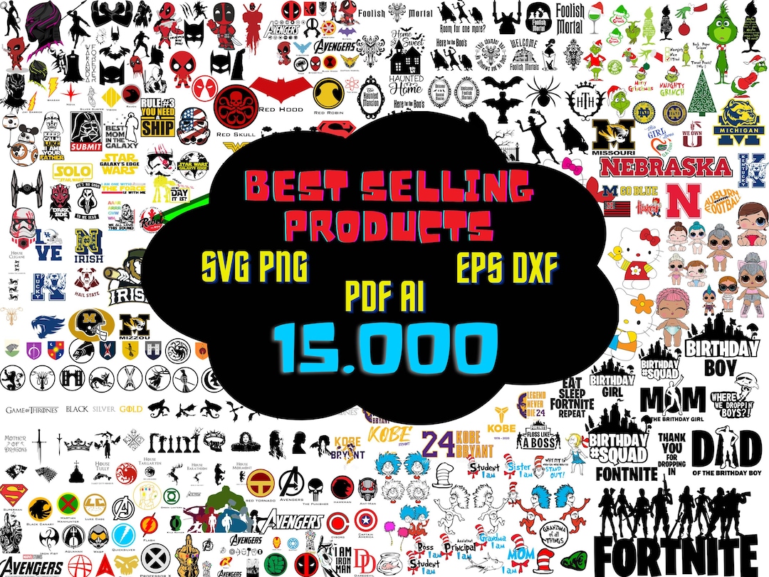 15.000 Most Popular Svg MEGA Bundle, Best Selling Products, Trending ...