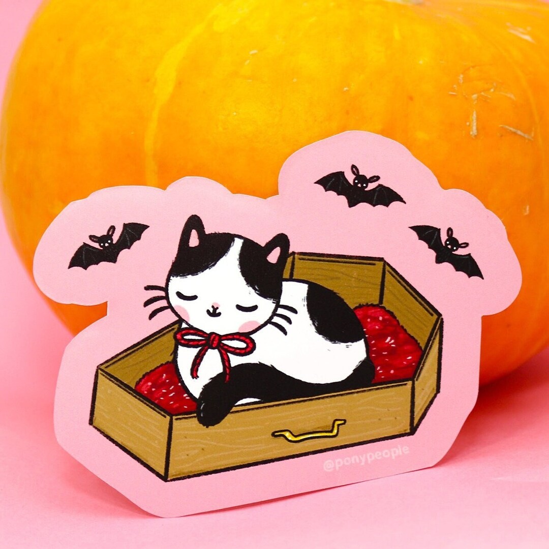 Undead Cat Sticker - Etsy