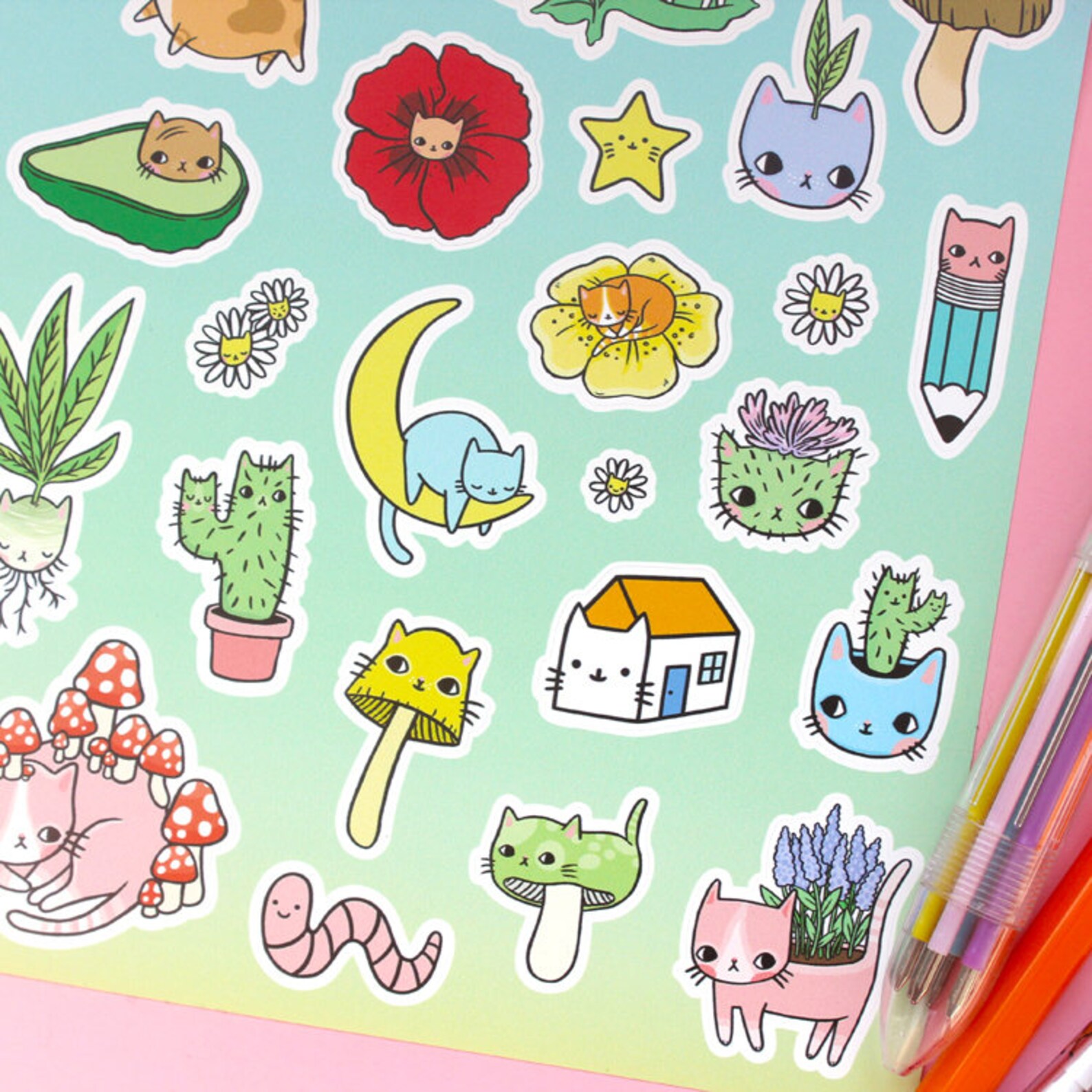 Kitty Party Mini Sticker Set - Etsy