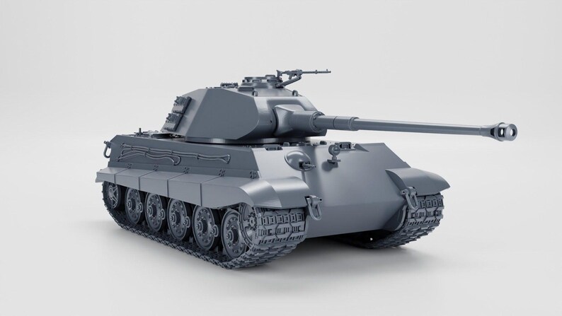 WW2 German Tiger II Porsche Turret Tank Model, Resin Printed Wargaming ...