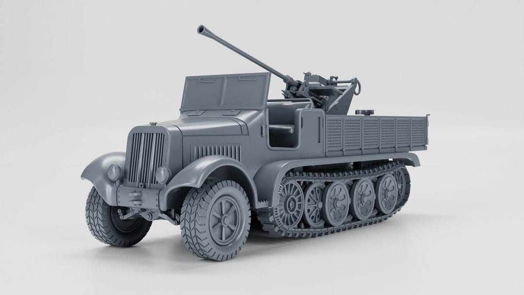 WW2 German Half-track Flak 36 – Resin Printed Wargaming Model, Various ...