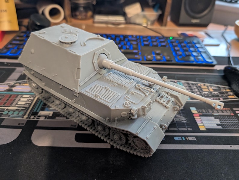 WW2 German Tiger II Porsche Turret Tank Model, Resin Printed Wargaming ...