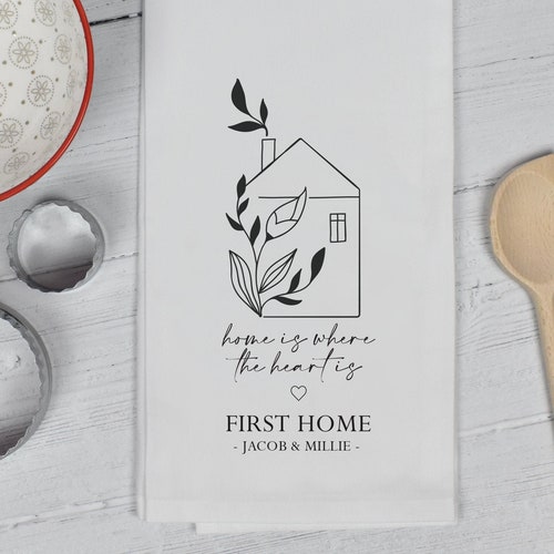 Personalised New Home Tea Towel Housewarming Gift - Etsy
