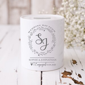 Wedding Fund Money Box Personalised Engagement Gift - Etsy