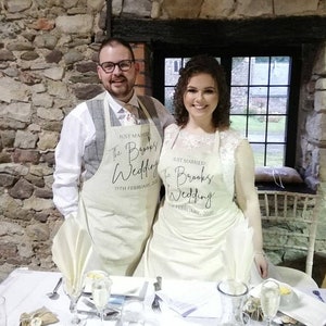Personalised Wedding Apron Bride Wedding Apron Wedding Dress - Etsy