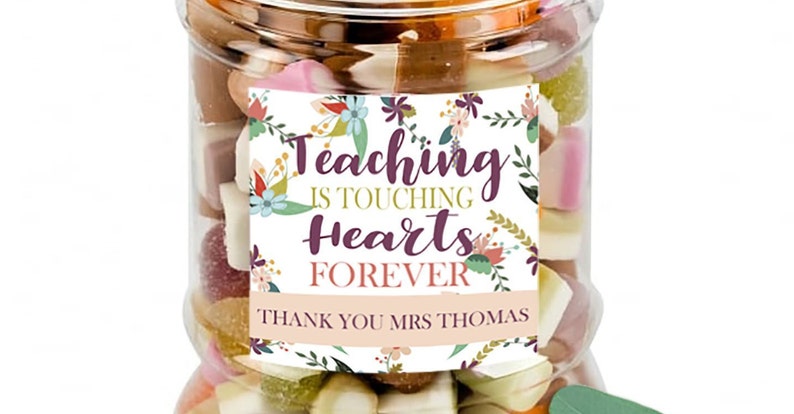 Personalised Teacher Sweet Jar Teacher Gift Sweets DIY - Etsy