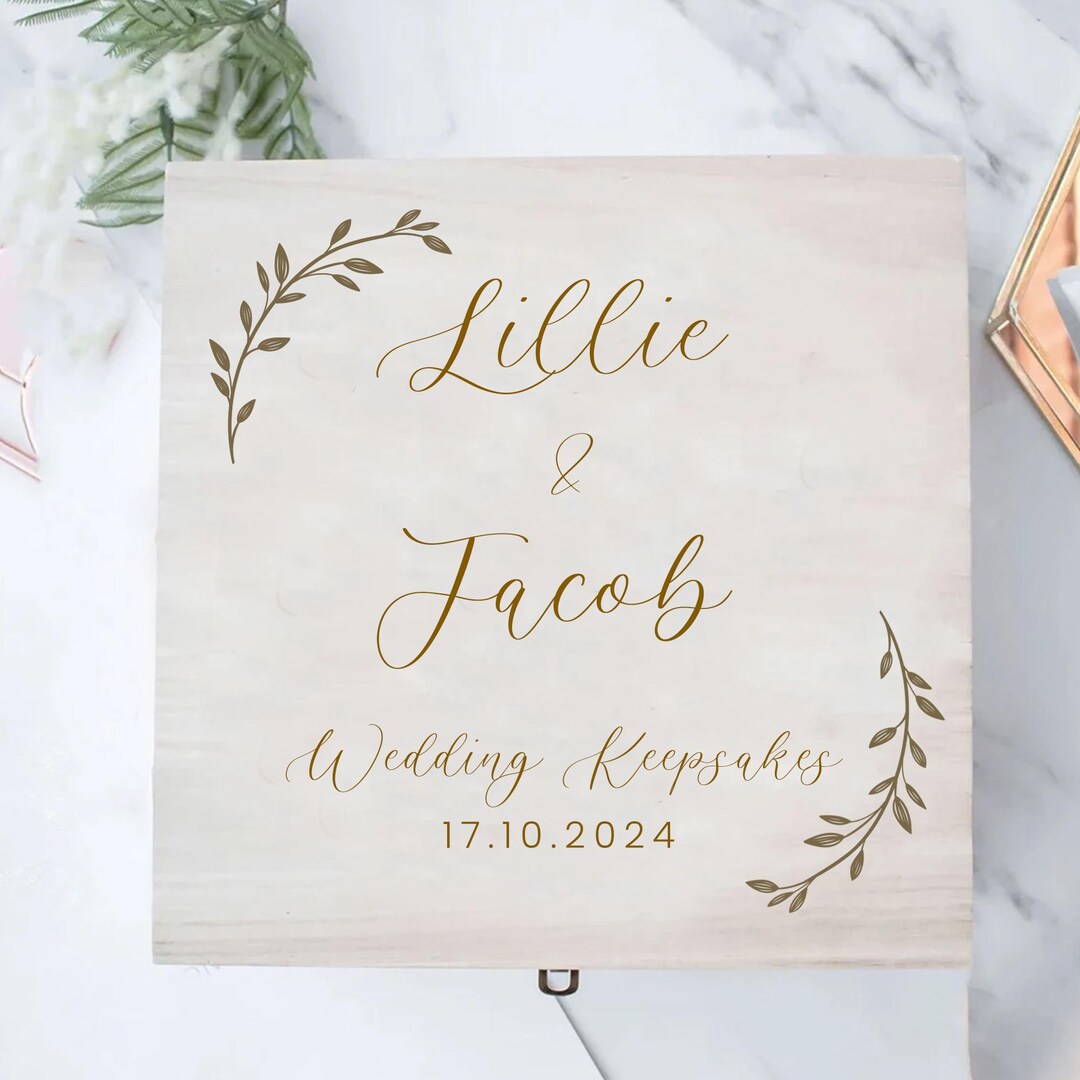 Personalised Wedding Memory Box, Wedding Keepsake Box, Wedding Memory ...