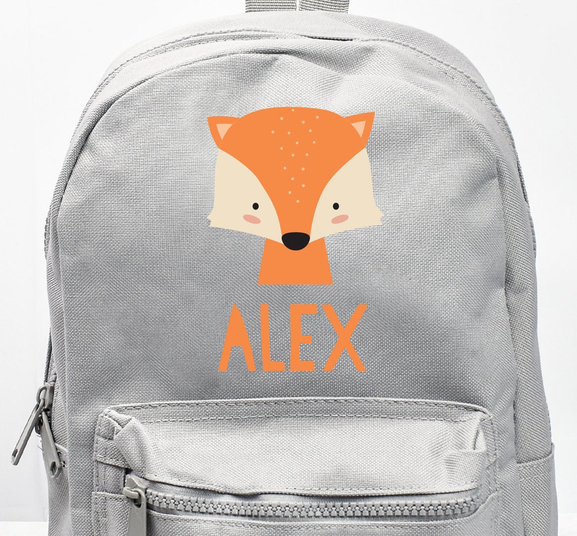 Personalised Fox Backpack Fox School Bag Kids Animal | Etsy