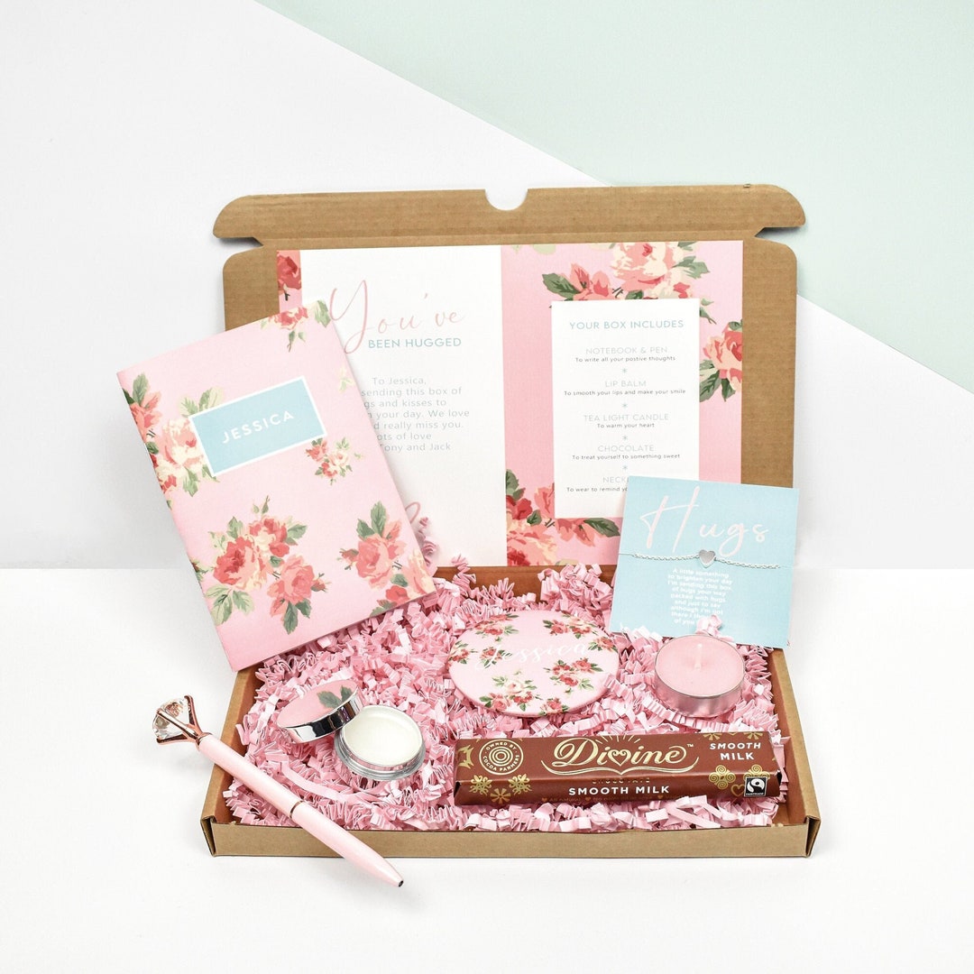 Personalised Hug in A Box Letter Box Gift, Personalised Cheer up Gift ...