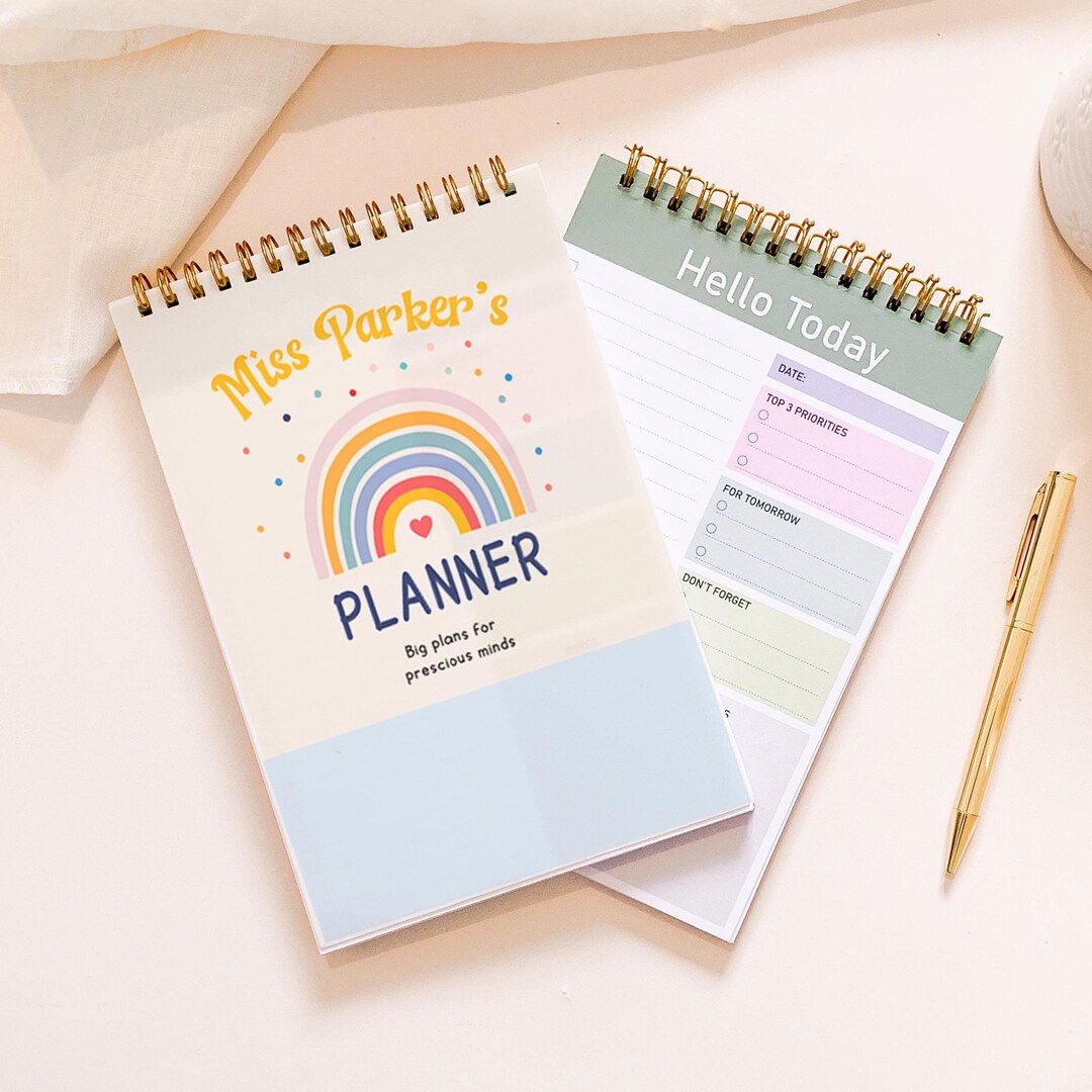 Personalised Teacher Planner, School Teacher, Teacher Notebook, Teacher ...