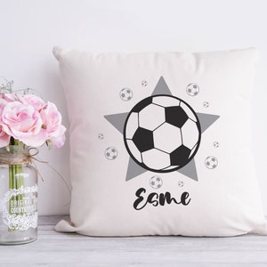 Personalised Football Cushion, Sports Gift, Boys Decoration, Bedroom ...