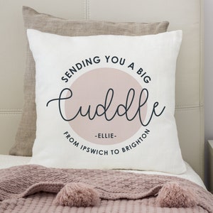 Personalised Cuddle Cushion, Virtual Hug Gift, Galantine's, Distance ...