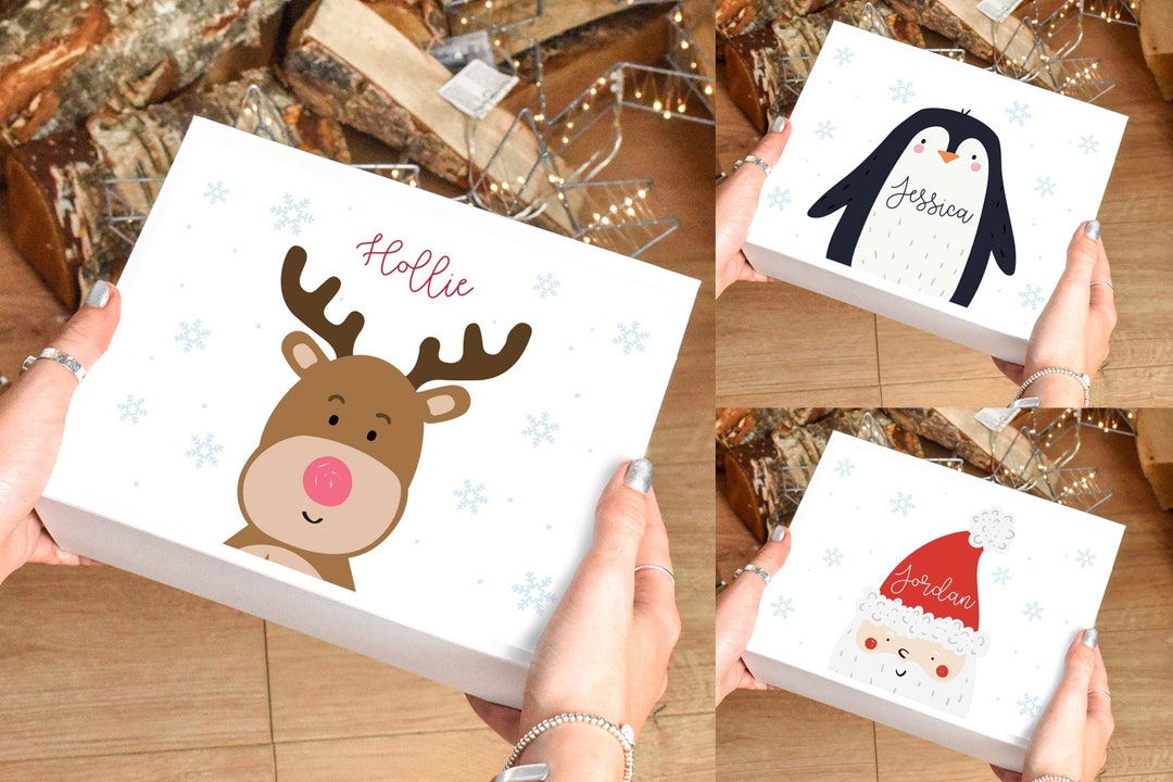 Personalised Christmas Eve Box, Reindeer Christmas Eve Box, Empty Xmas ...