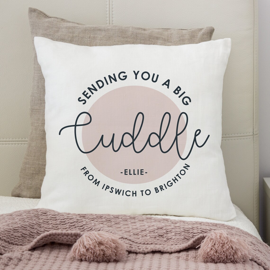 Personalised Cuddle Cushion Virtual Hug Gift - Etsy