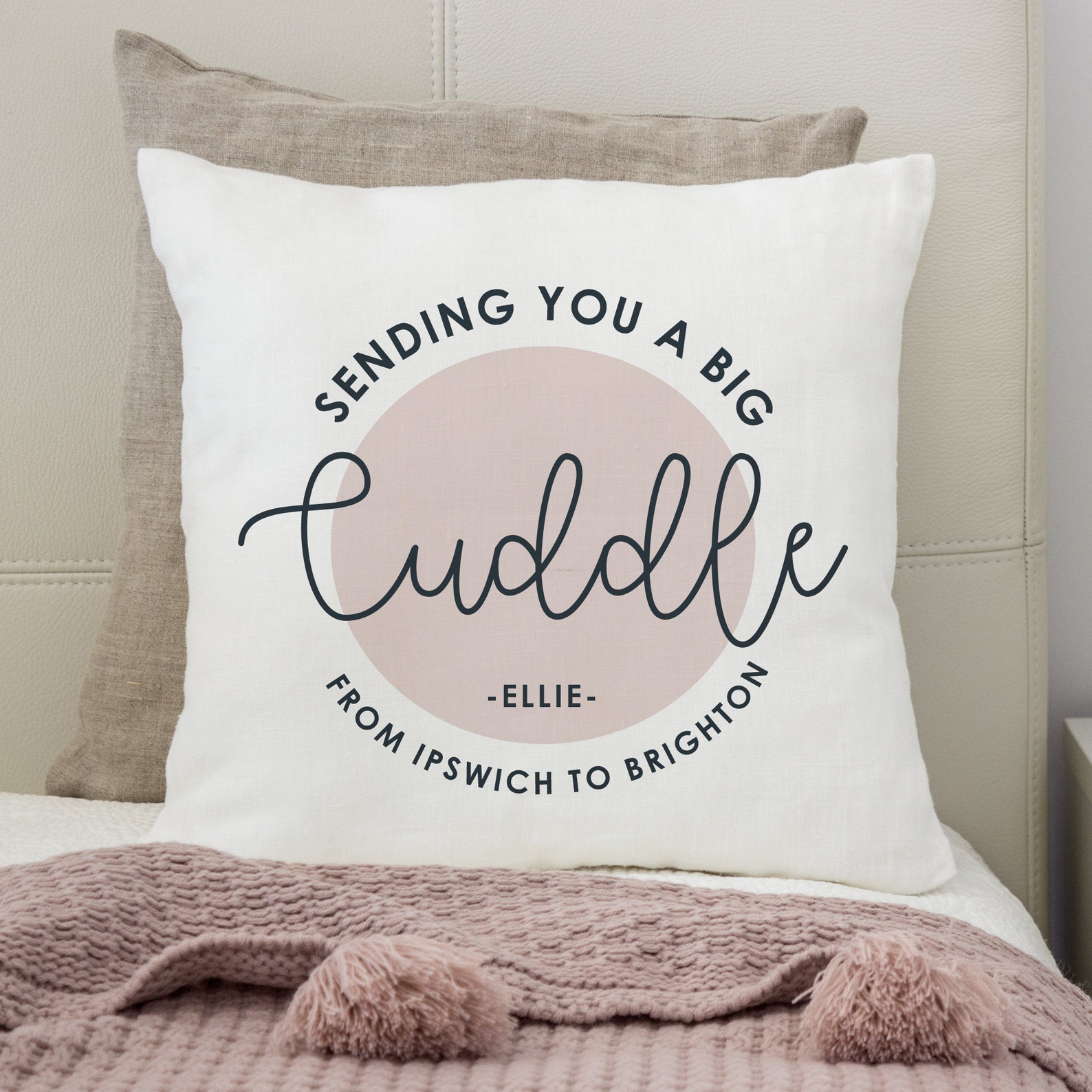 Personalised Cuddle Cushion Virtual Hug Gift - Etsy