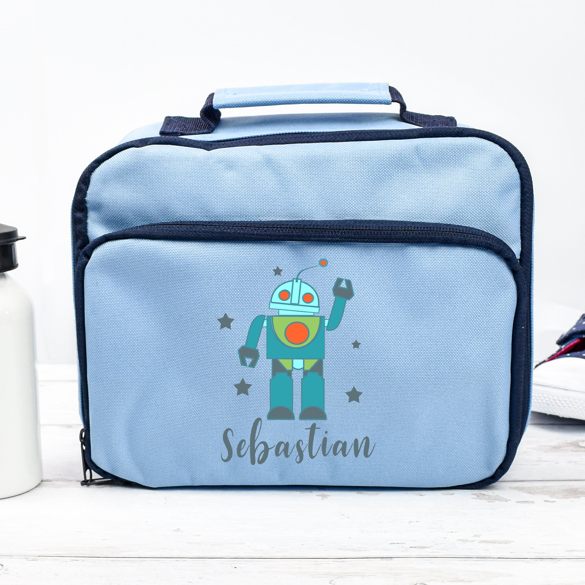 Personalised Robot Lunch Bag Robot School Lunch Bag Kids - Etsy