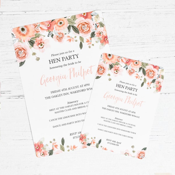 Hen Party Invitation - Etsy UK