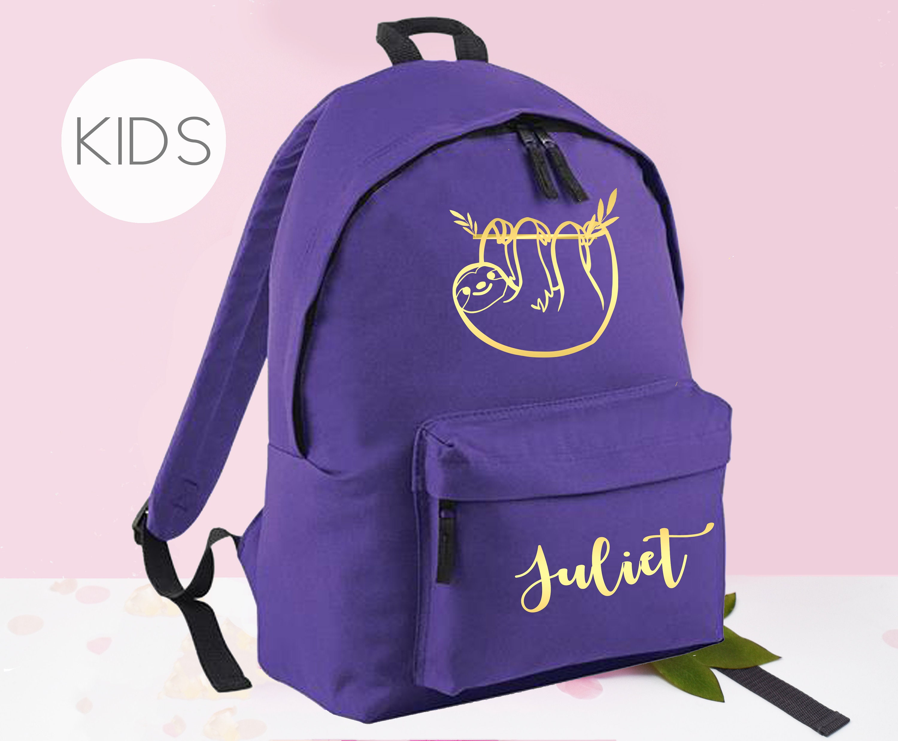 Personalised Sloth Backpack Sloth School Bag Tween Sloth - Etsy UK