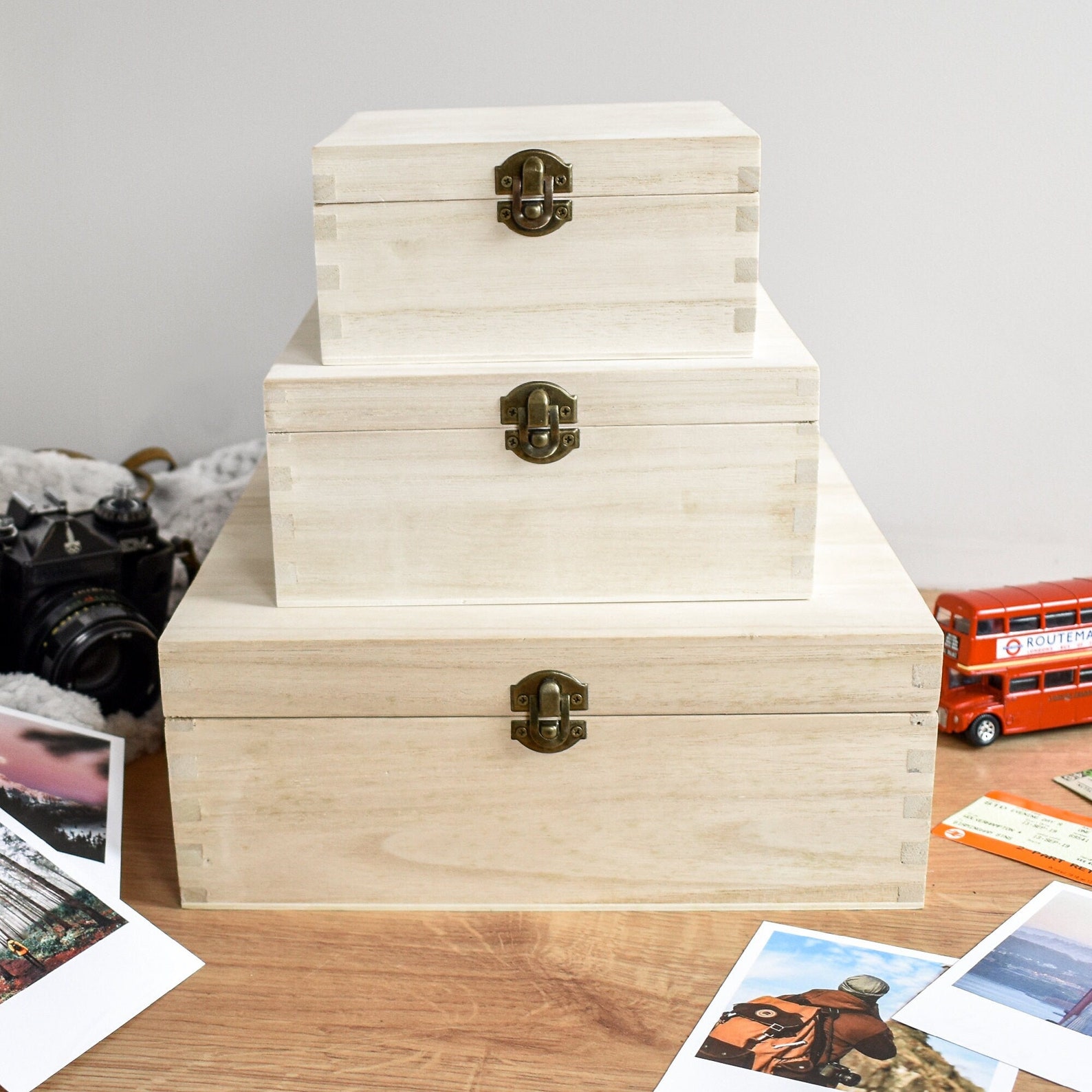 Personalised Engraved Japan Travel Box, Wooden Travel Keepsake Box ...
