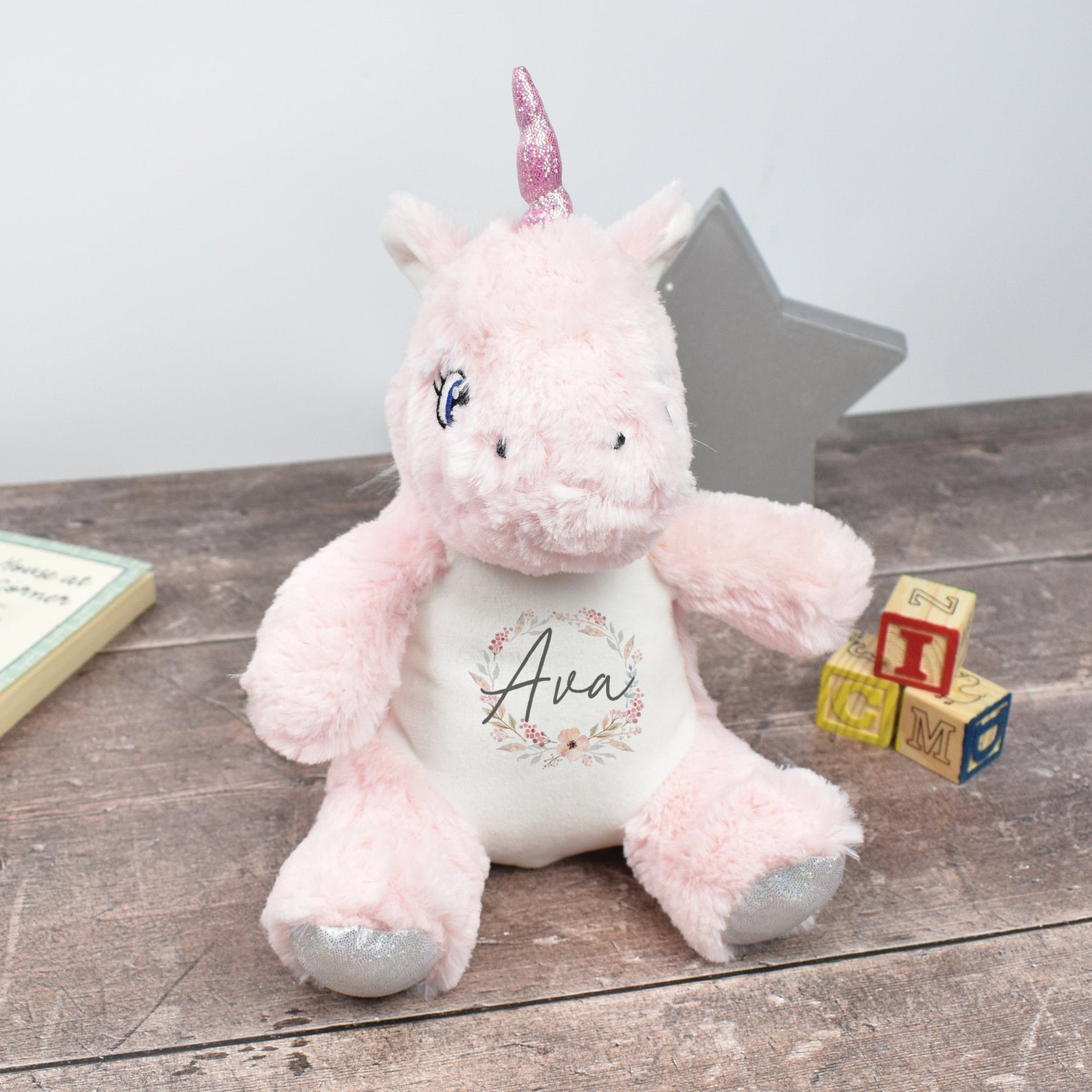 Personalised Bunny Rabbit, New Baby Gift, Customised Plush Soft Toy ...