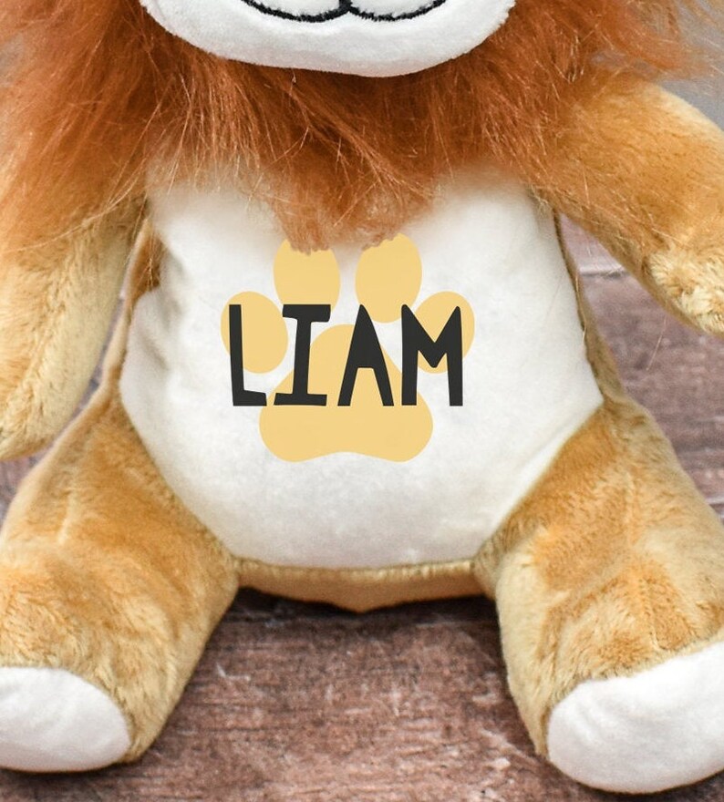 Personalised Lion Teddy New Baby Gift Customised Plush Soft | Etsy