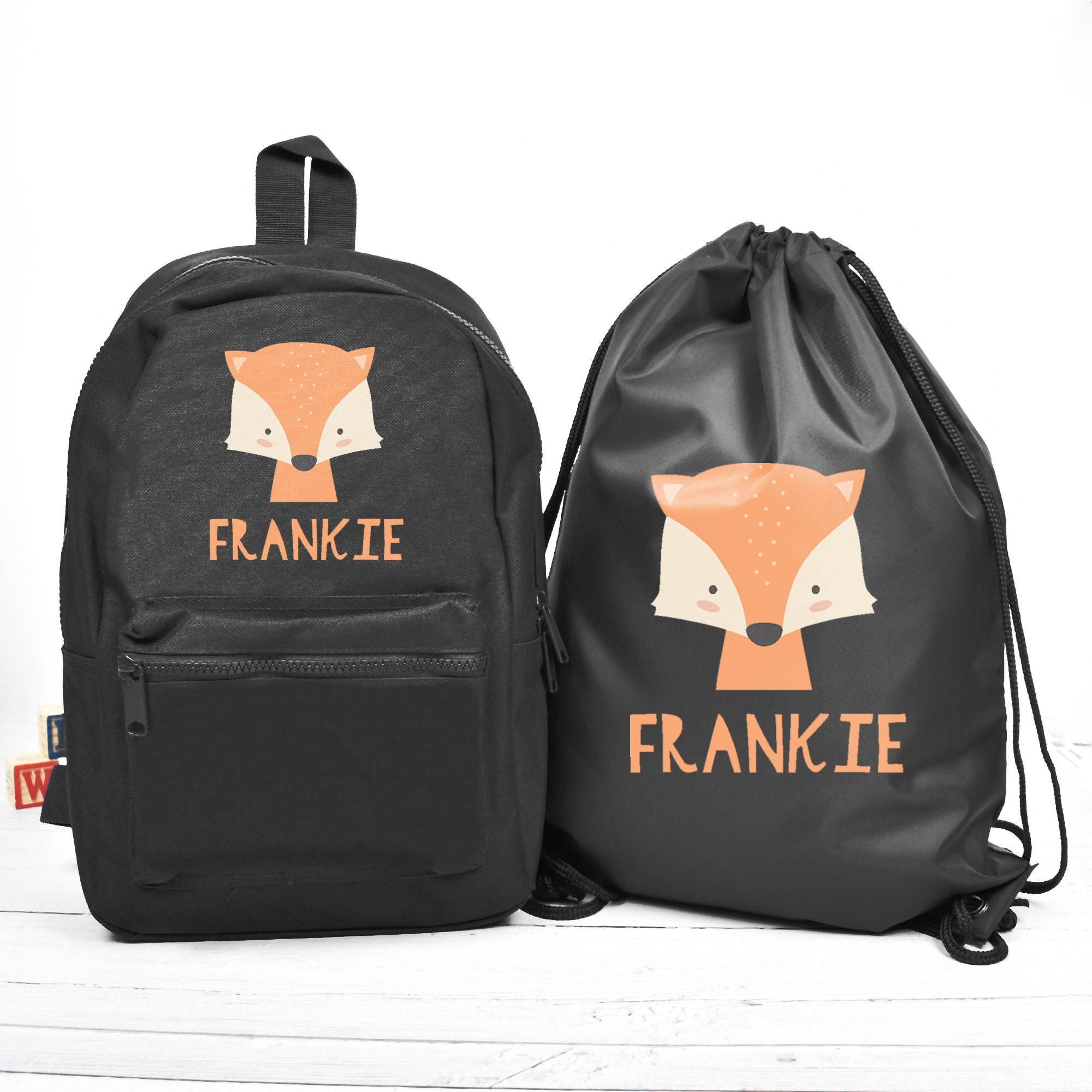 Personalised Fox Backpack Fox School Bag Kids Animal - Etsy UK