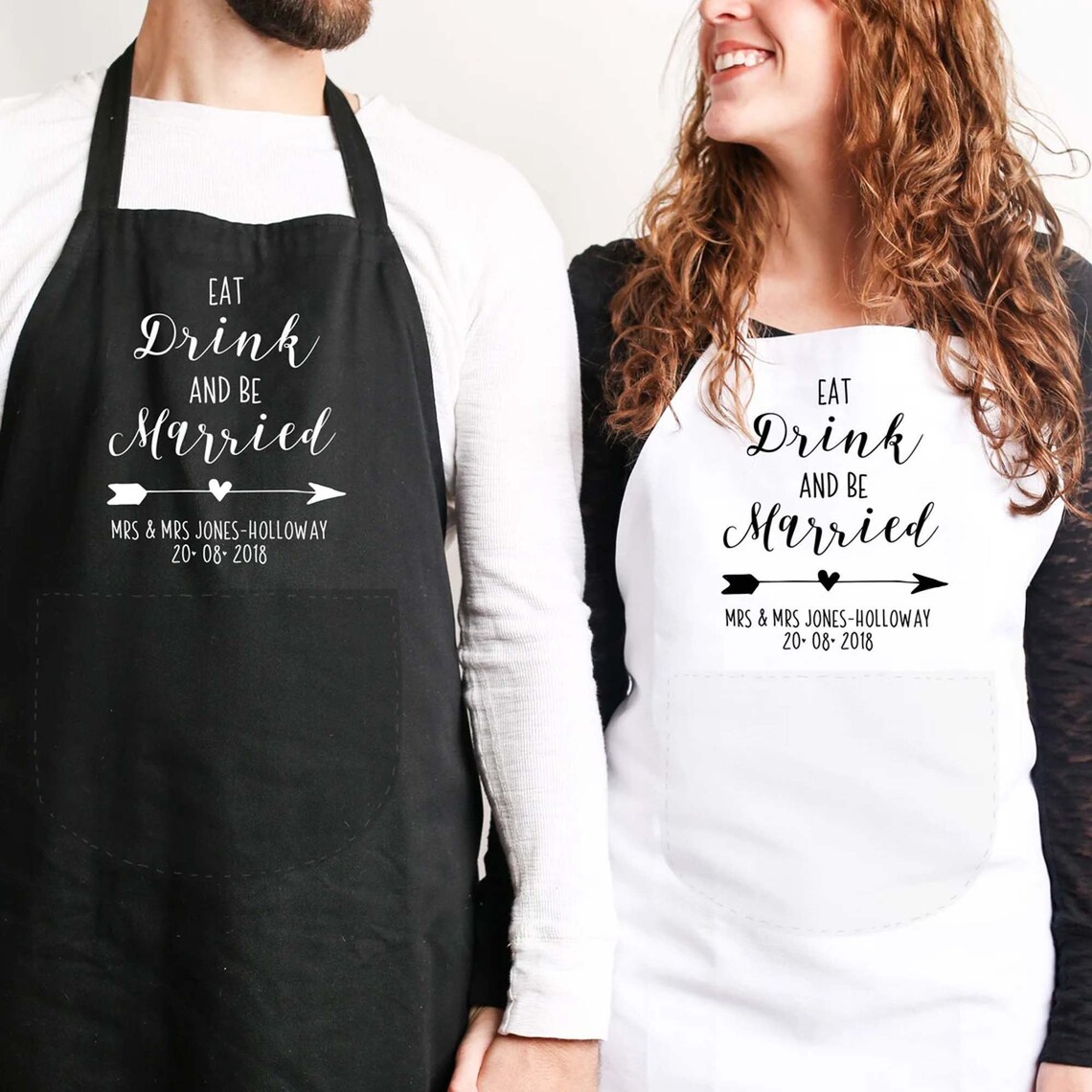 Personalised Wedding Aprons Bride Groom Wedding Aprons - Etsy