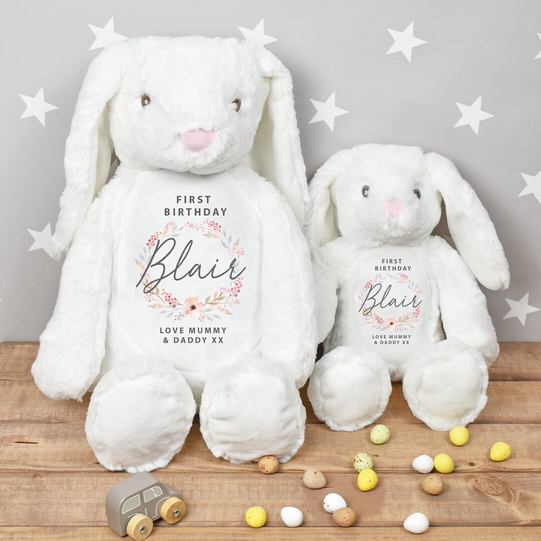 Personalised First Birthday Teddy, Baby First Birthday Toy, First ...