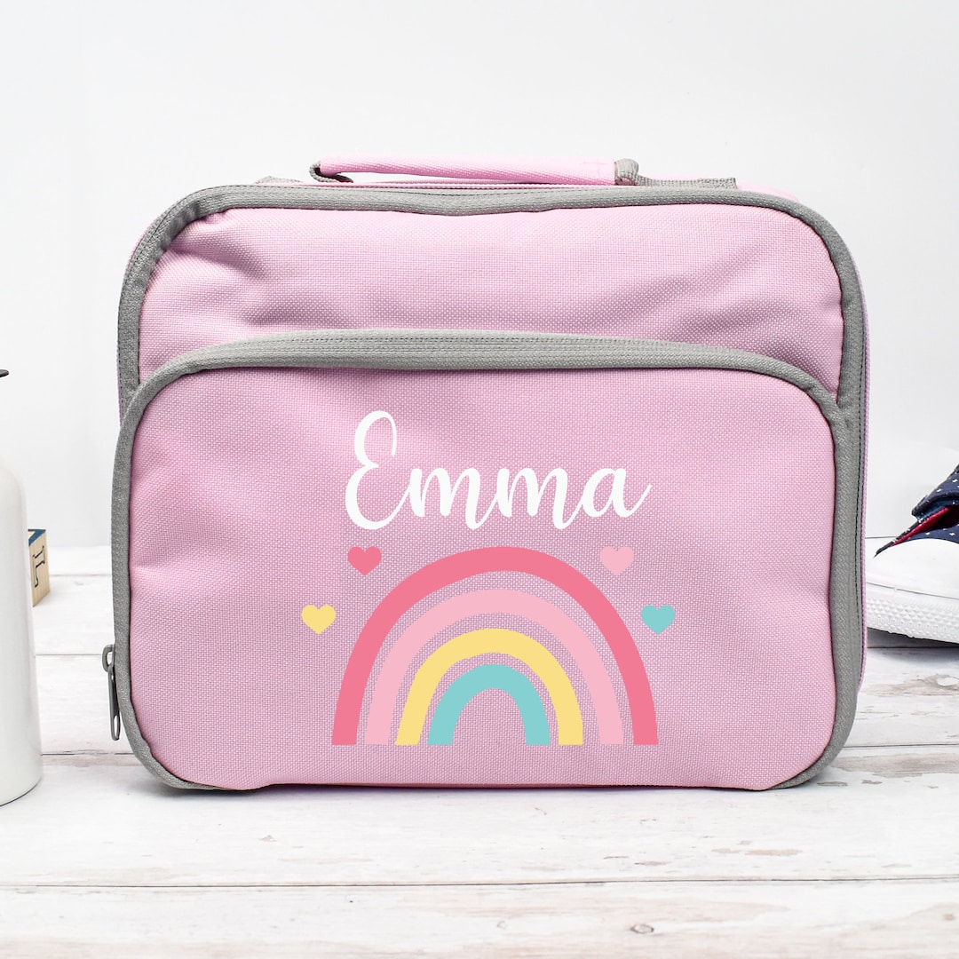 Personalised Rainbow Lunch Bag Rainbow School Lunch Bag - Etsy