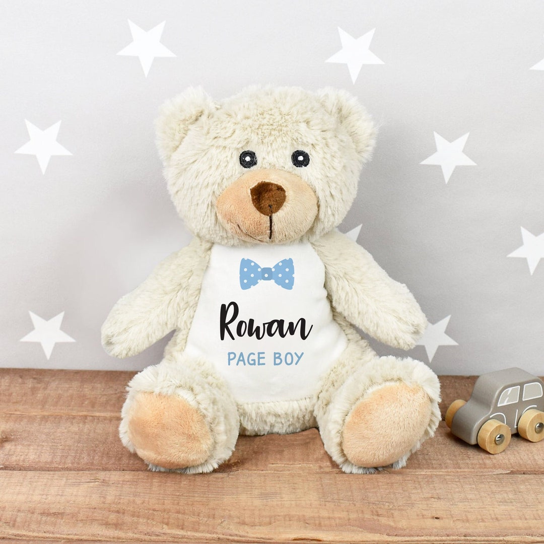 Personalised Page Boy Teddy, Page Boy Gift, Child Page Boy Teddy ...