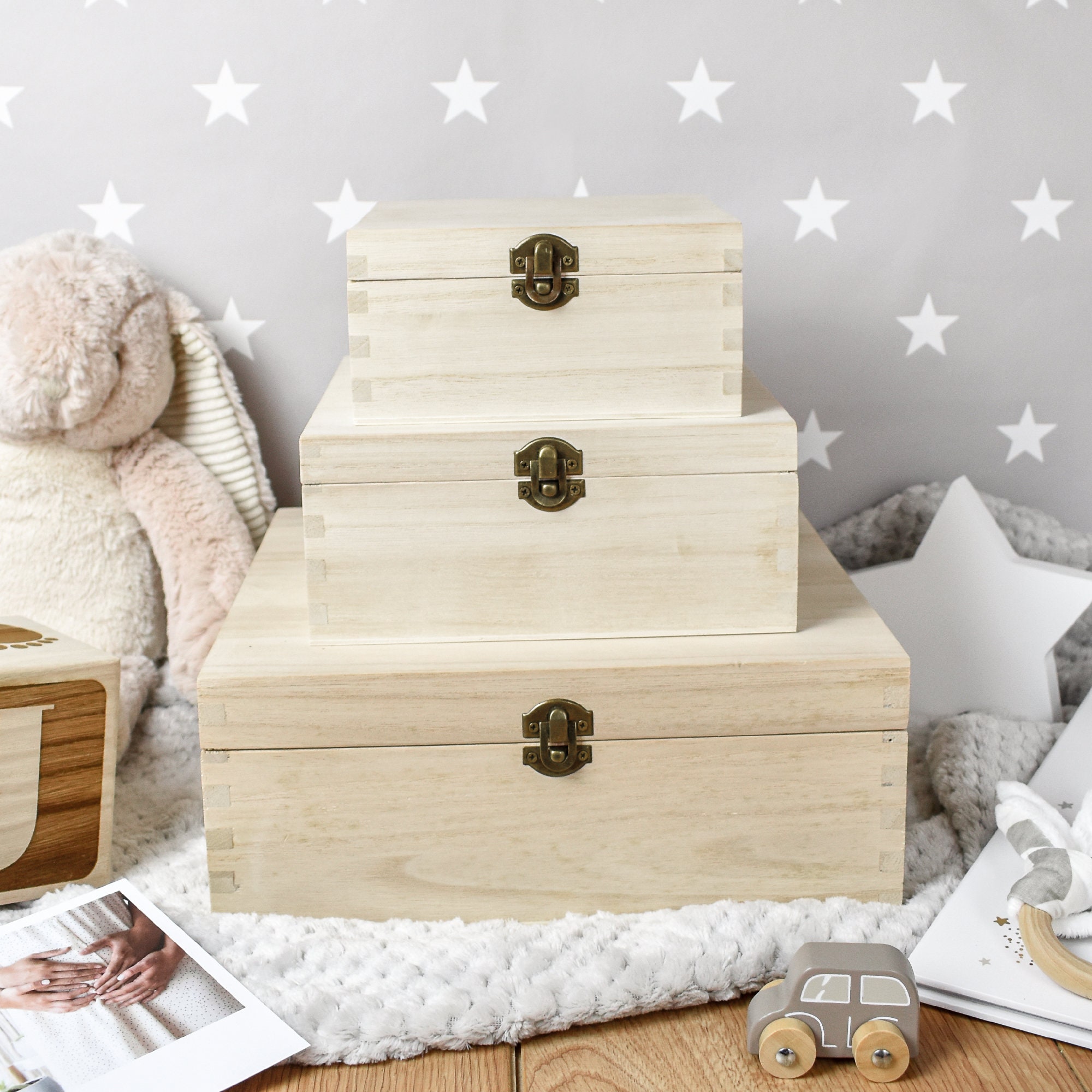Personalised Wooden Baby Box Engraved Baby Box Baby Memory - Etsy