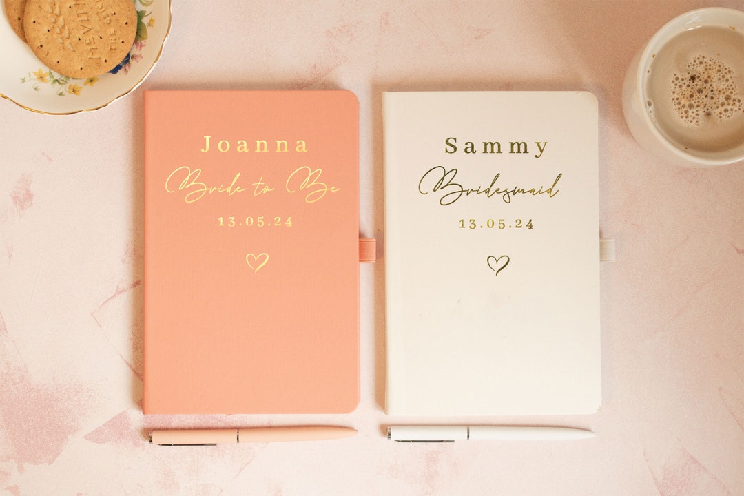 Personalised Bride to Be Journal, Bridesmaid Notebook, Bride to Be ...
