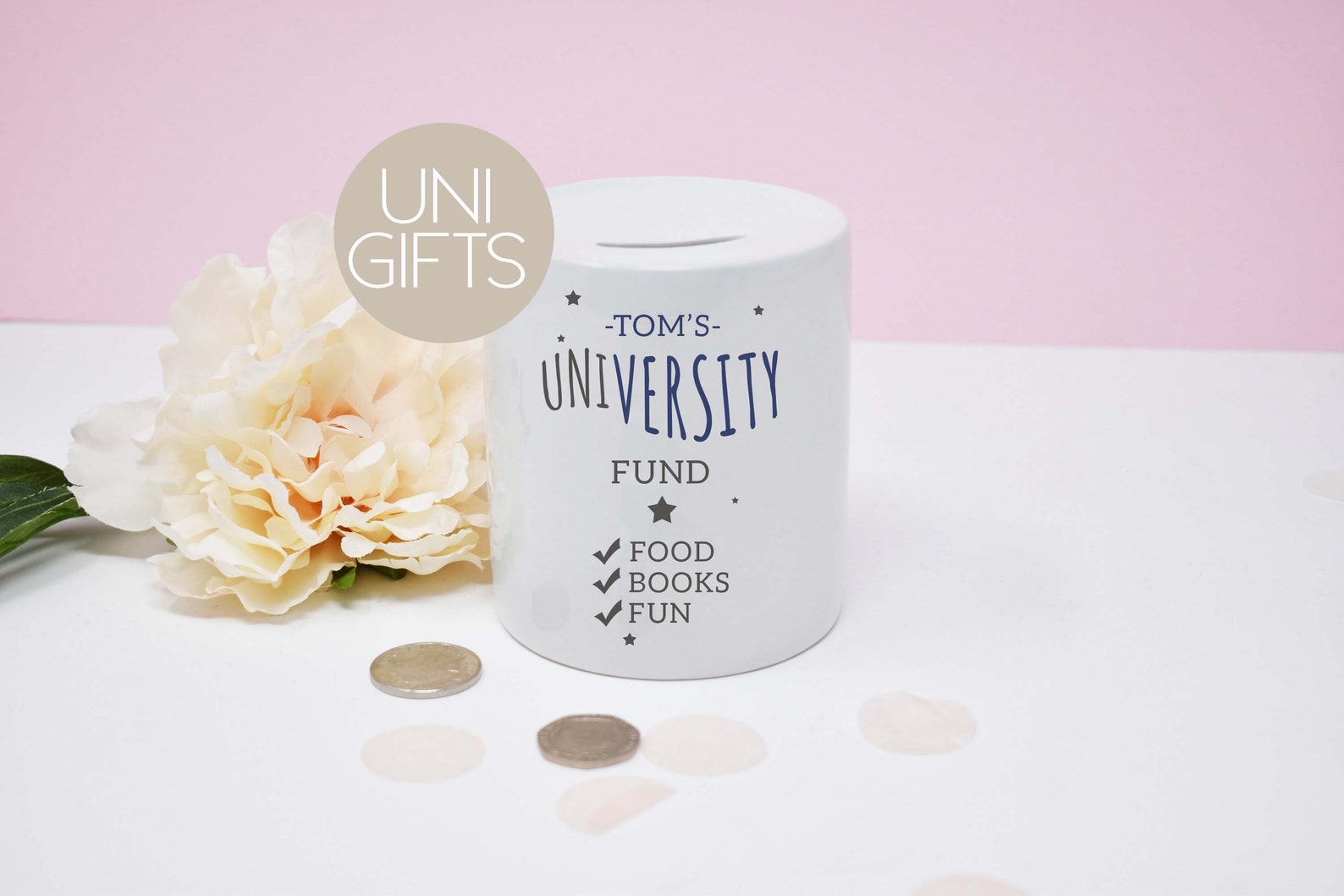 Personalised Uni Gift Money Box University Gift University | Etsy UK