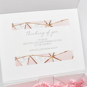 Personalised Happy Birthday Gift Box Filled Rose Gold Best - Etsy