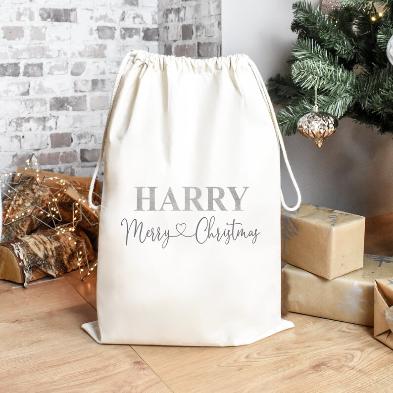 Personalised Santa Sack Rose Gold Christmas Sack Child's | Etsy