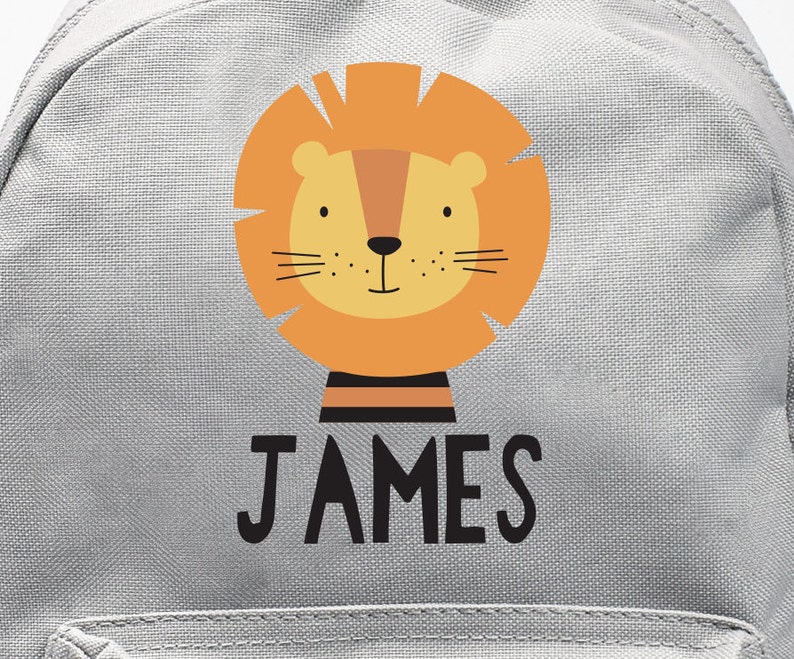 Personalised Lion Backpack Lion School Bag Kids Animal - Etsy Australia