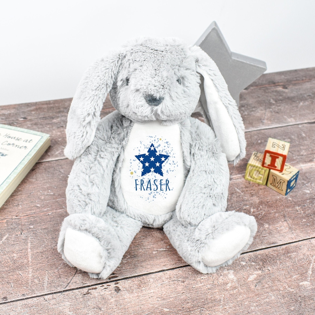Personalised Teddy Easter Bunny Rabbit, Customised Plush Soft Toy, Your ...