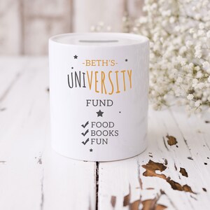 Personalised Uni Gift Money Box University Gift University - Etsy UK