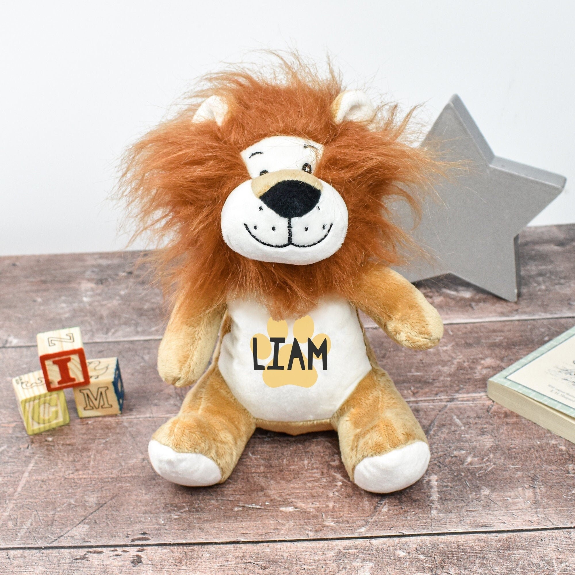 Personalised lion teddy store