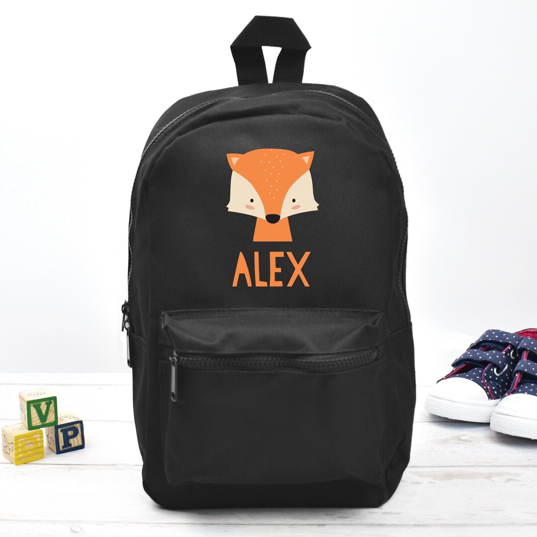 Personalised Fox Backpack, Fox School Bag, Kids Animal Rucksack, Boys ...