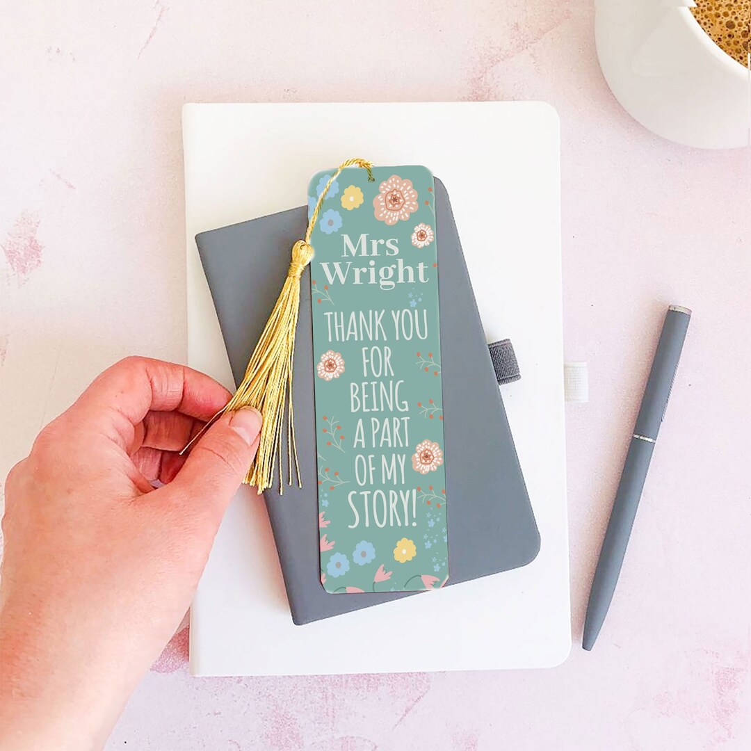 Personalised Teacher Bookmark, Teacher Gift, Personalised Teacher Gift ...