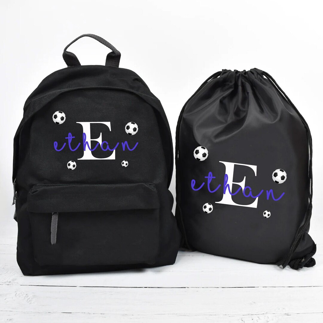 Personalised Football Backpack, Football School Bag, Kids Football ...