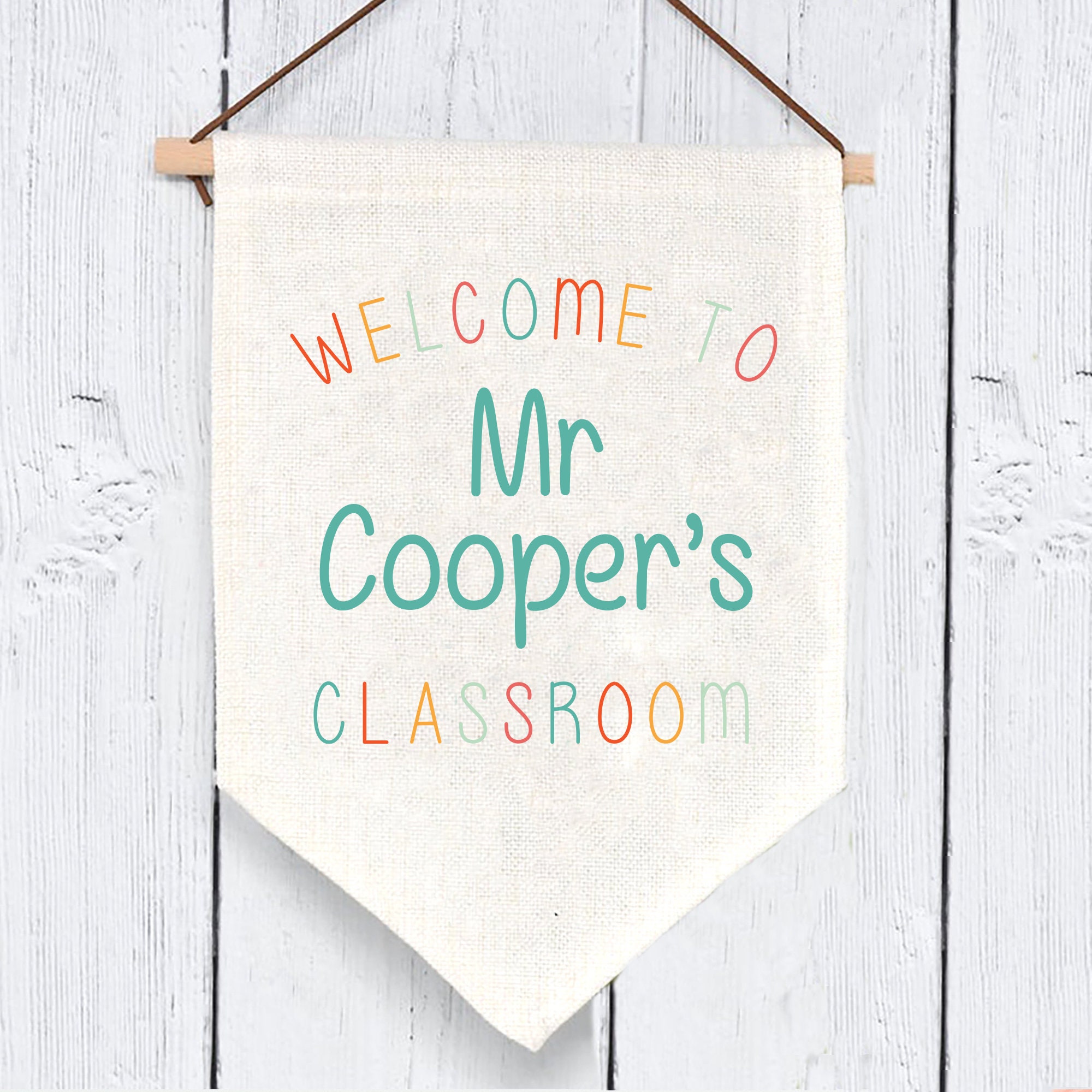 Personalised Teacher Class Room Flag Teacher Gift | Etsy