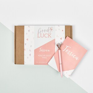 Personalised Good Luck Gift Box, Letter Box Gifts, Good Luck Present ...