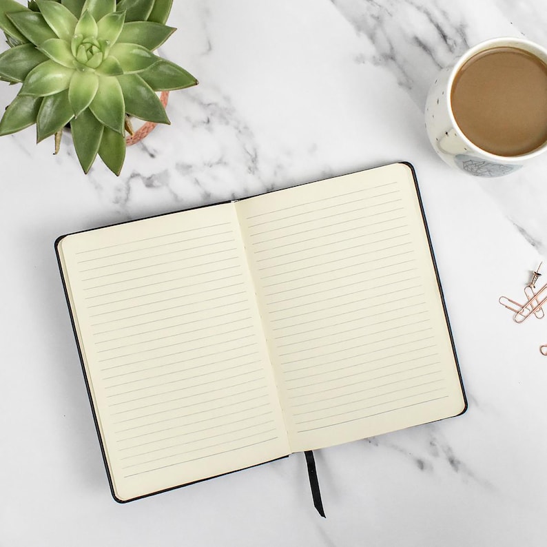 Personalised Black Leather Notebook Personalised Notebook A5 - Etsy UK