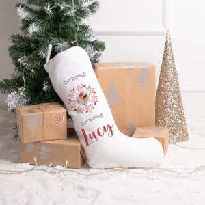 Personalised Robin Christmas Stocking, Christmas Stocking, Personalised ...